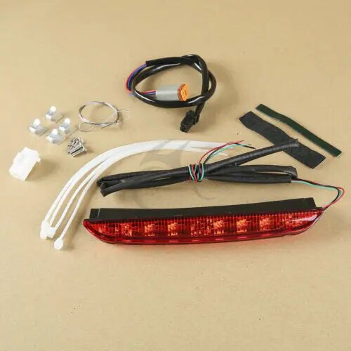 Багажник мотоцикла, светодиодный светильник для Harley Touring Road Glide Красный, LED Brake Light