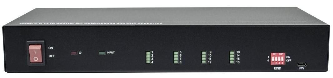 Усилитель-распределитель digis smi-116-2, hdmi 1x16, 4k 60гц 4:4:4, hdcp 2.2, hdmi 2.0 (18гб/с), edid