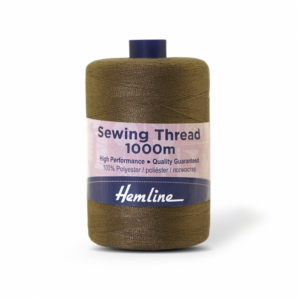 Hemline Нить универсальная для шитья #N4124.380 Коричневый, 1000м, 40/2