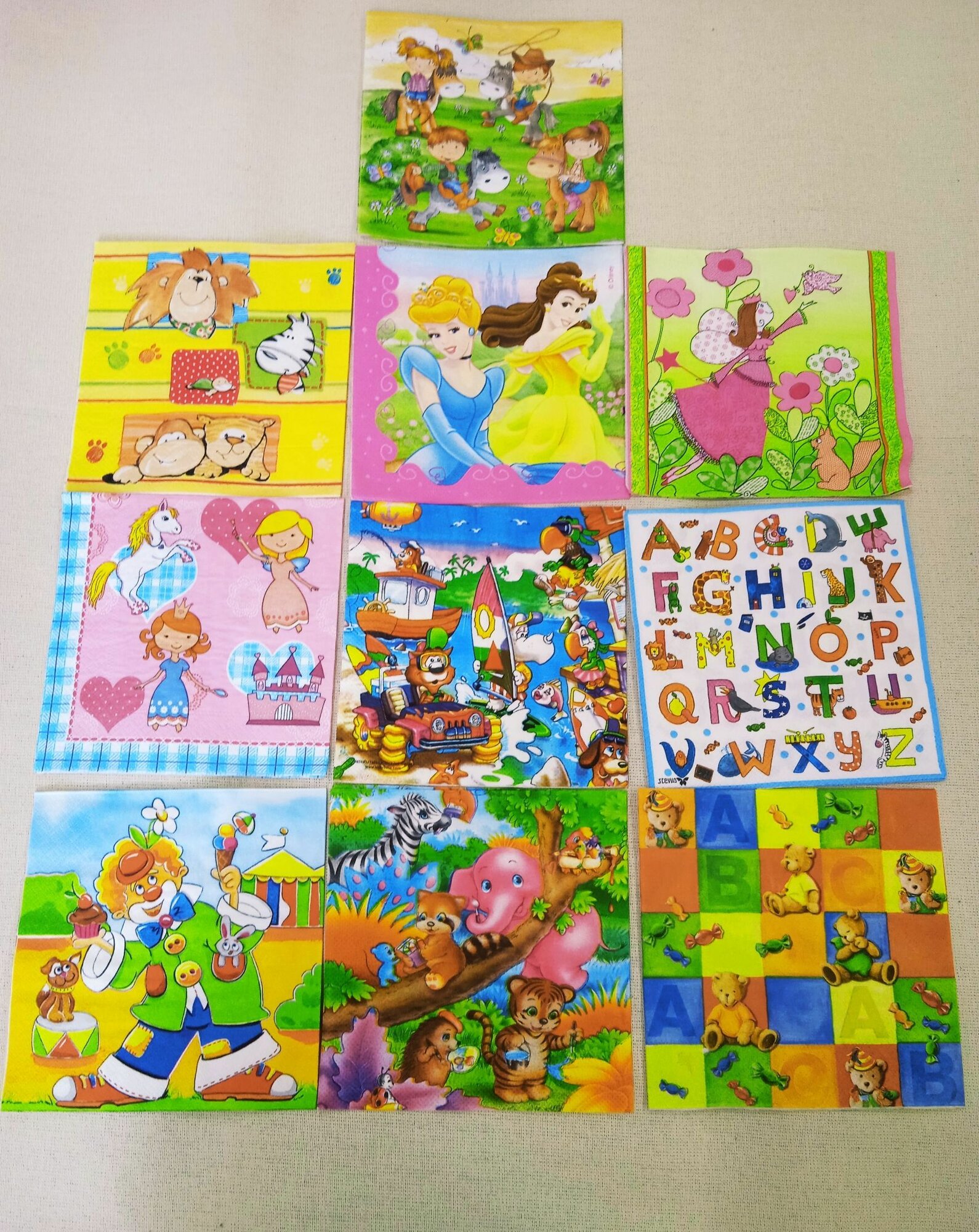 Набор салфеток для декупажа "Детские." 10 шт.