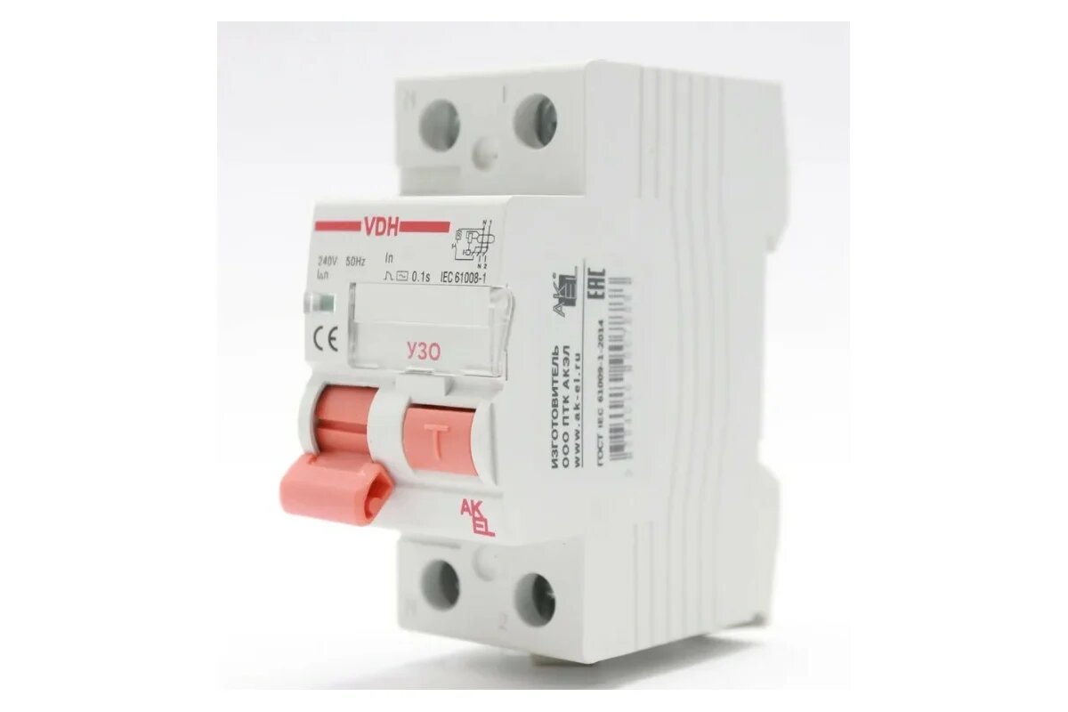 Akel УЗО-VDH-2P-63A-100mA-ТипAC 400658