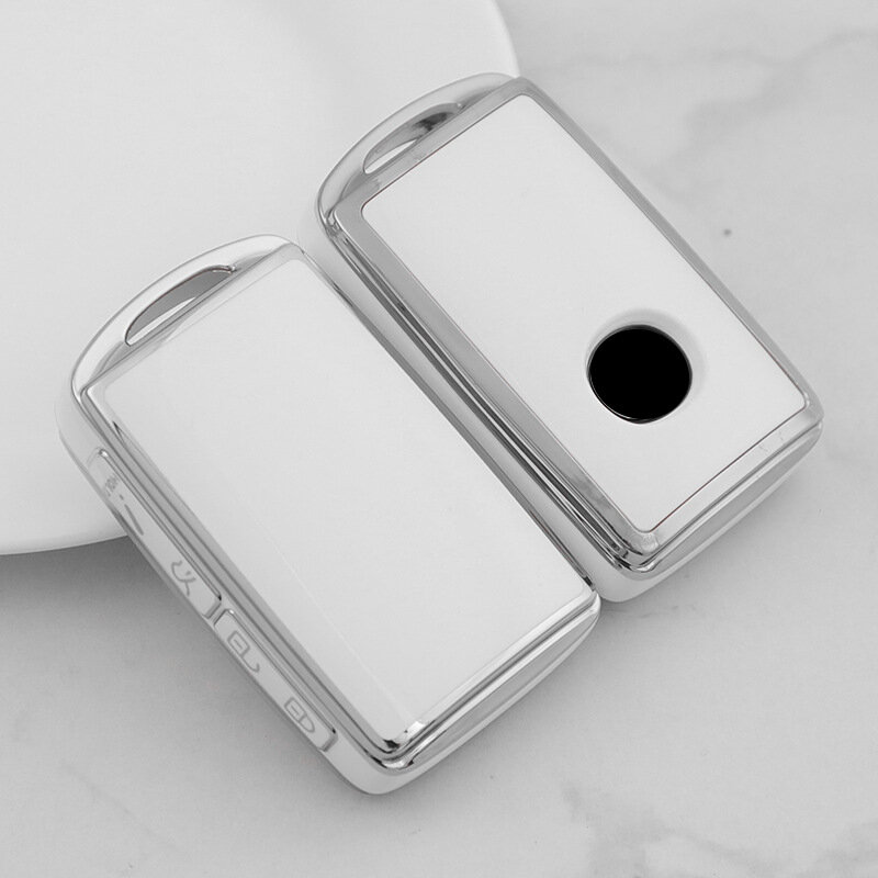 Чехол для ключей WENXI Angkesaila, для Mazda, серебристый, белый