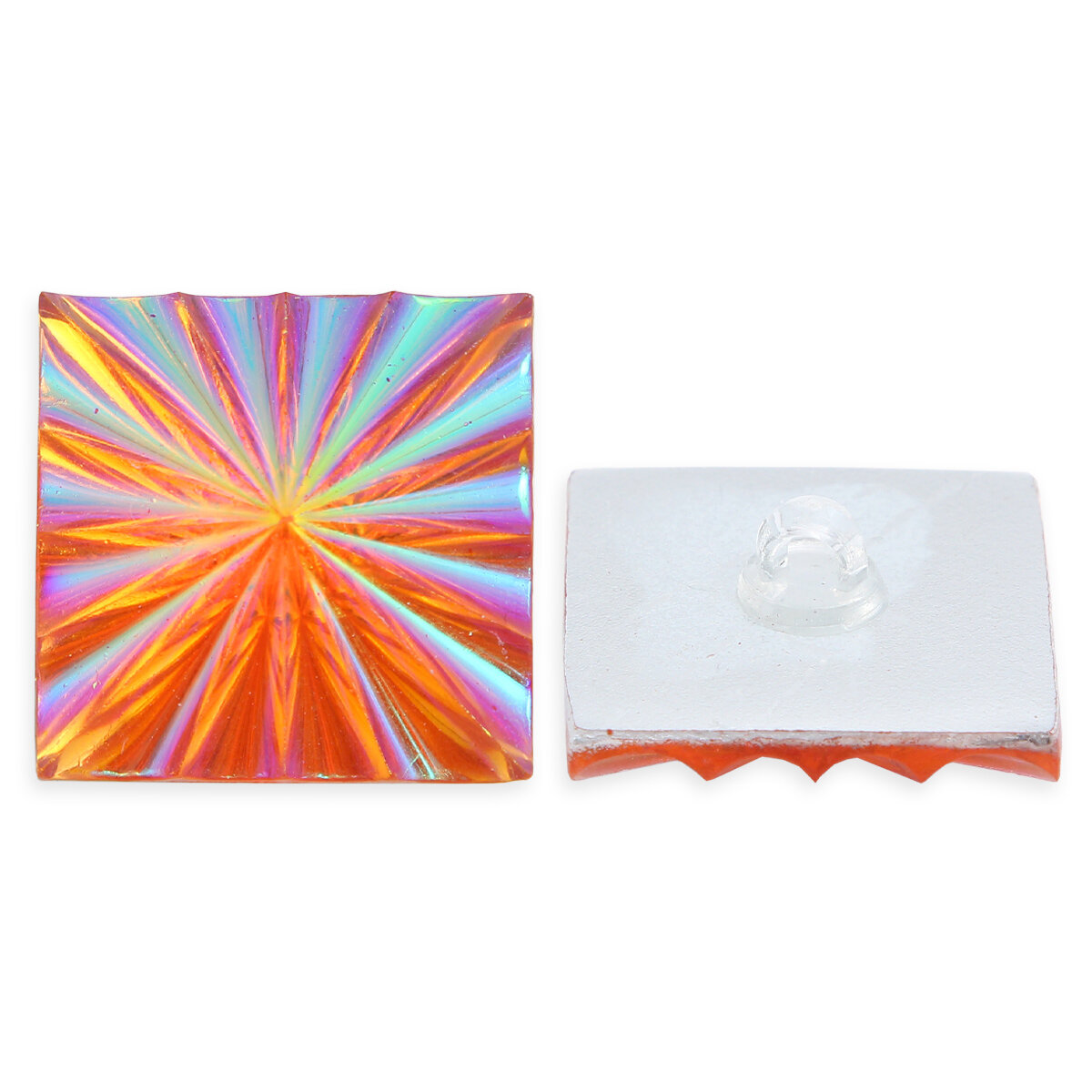 Пуговицы на ножке Magic Buttons 'Кристалл', 24*24 мм, квадрат, пластик, 3 шт