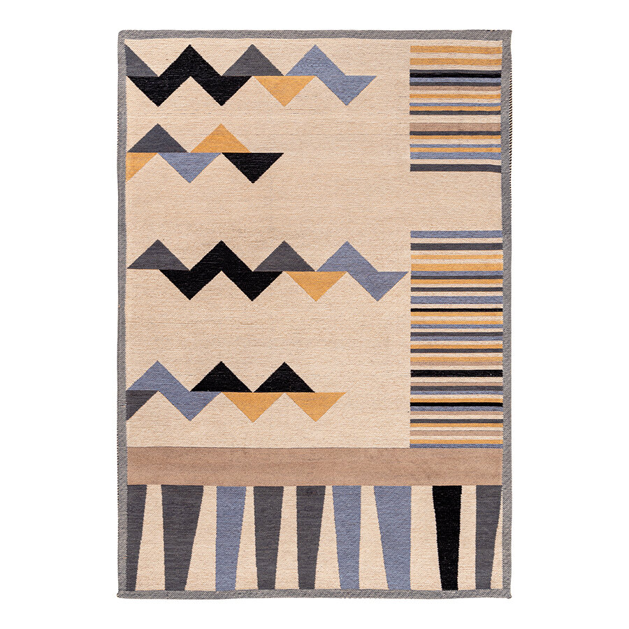 Ковер 120х180 см из шерсти по мотивам нанайских орнаментов прикроватный Cultural Heritage Tkano TK24-DR0020