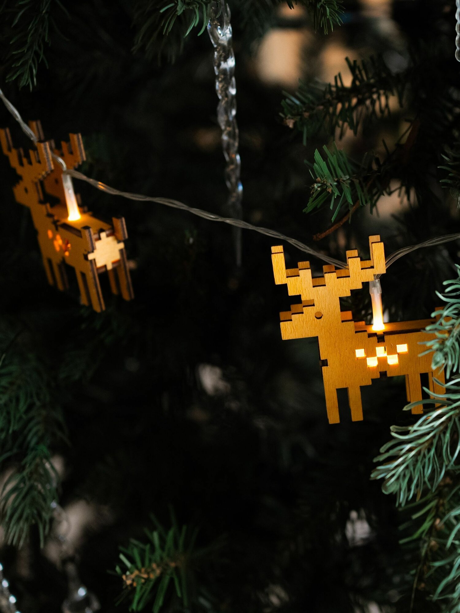 Гирлянда Олени Такси, 1.5 м, 10 шт, желтая