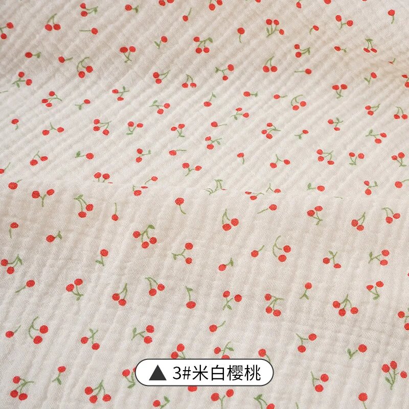 Хлопковая ткань с вишней, 3 Ivory Cherry