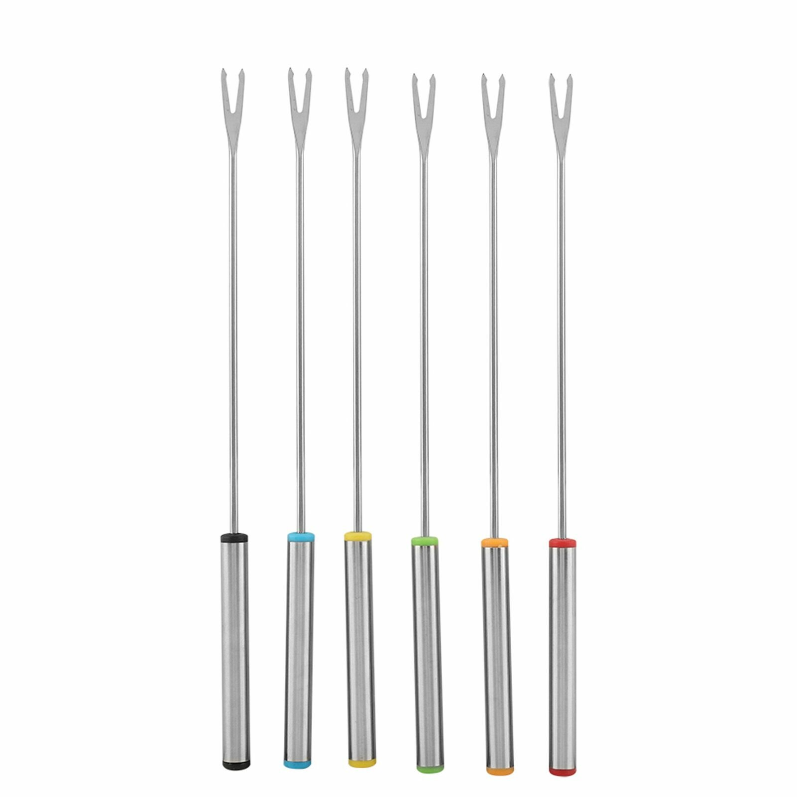 6 шт. Столовые вилки из нержавеющей стали для фондю, удобные для молочного сыра и шоколада