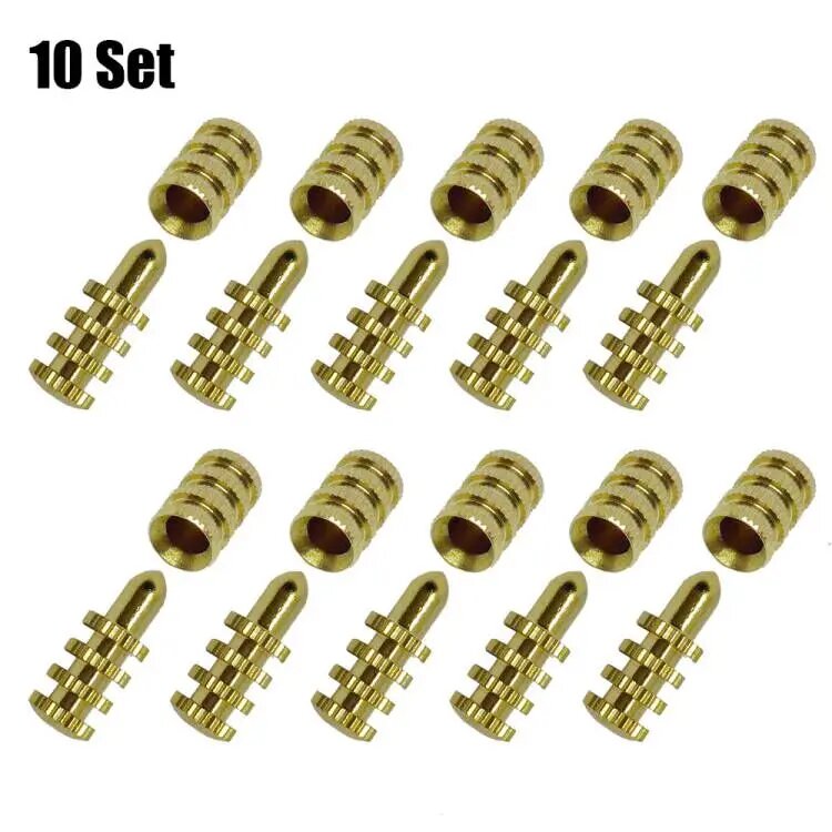 10 пар твердотельных латунных штифтов, штифты для стола, разъемы для втулки, металлические штифты для выравнивания листа стола