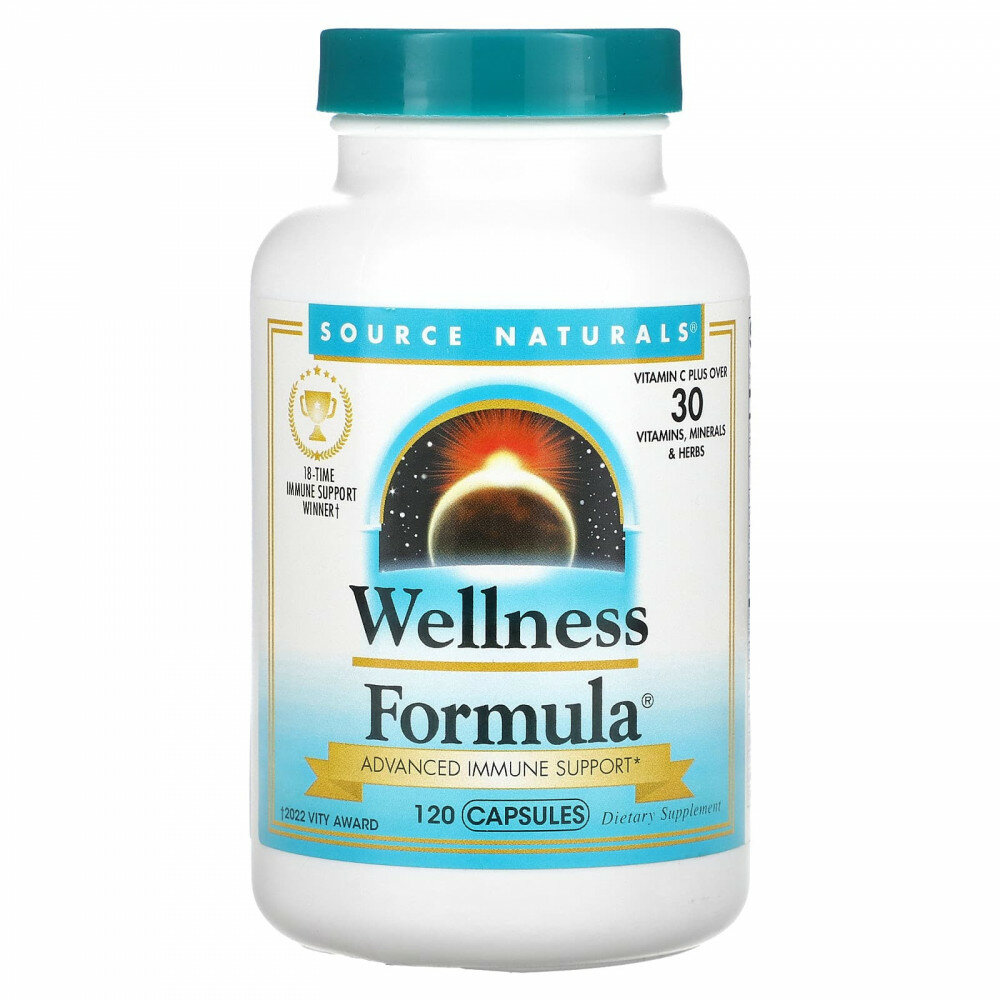 Source Naturals, Wellness Formula®, улучшенная поддержка иммунитета, 120 капсул