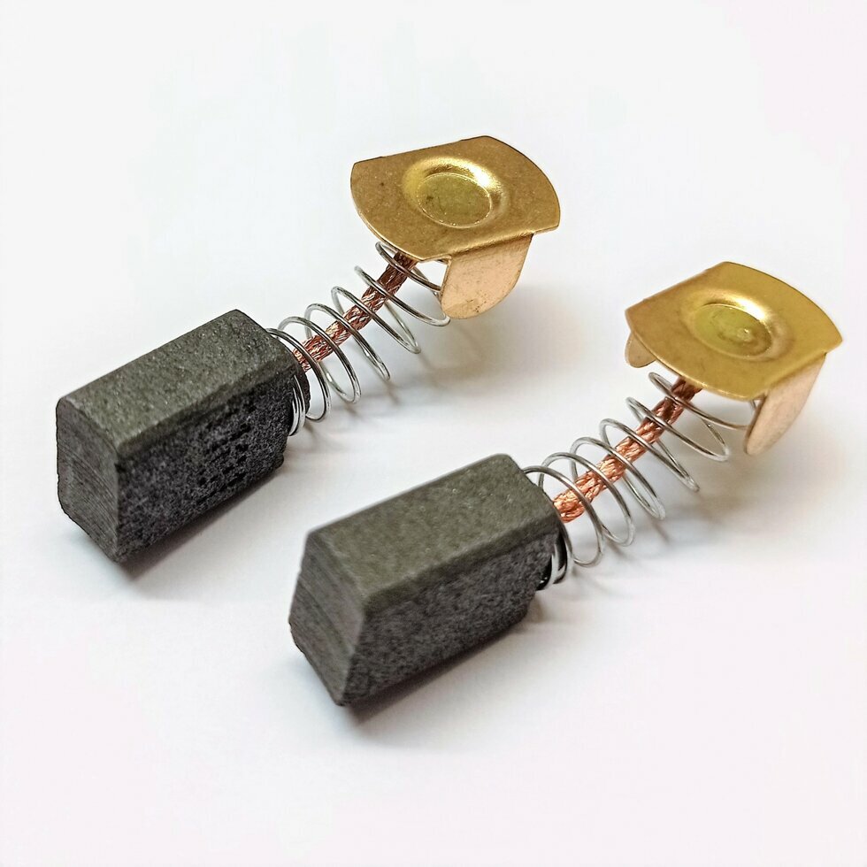 Щётки угольные пилы дисковой Калибр ЭПД-1700/185 штробореза ШТБЭ-1500/125м графитовые 6,5х11х13,5мм пара 2шт