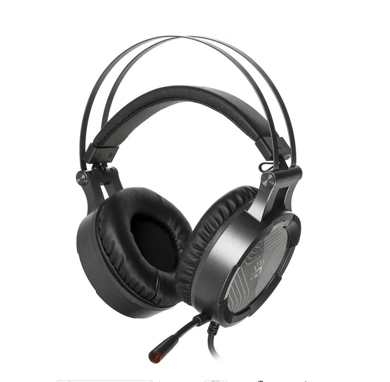 Гарнитура игровая A4TECH Bloody G530, для компьютера, мониторные, проводные, черный / серый