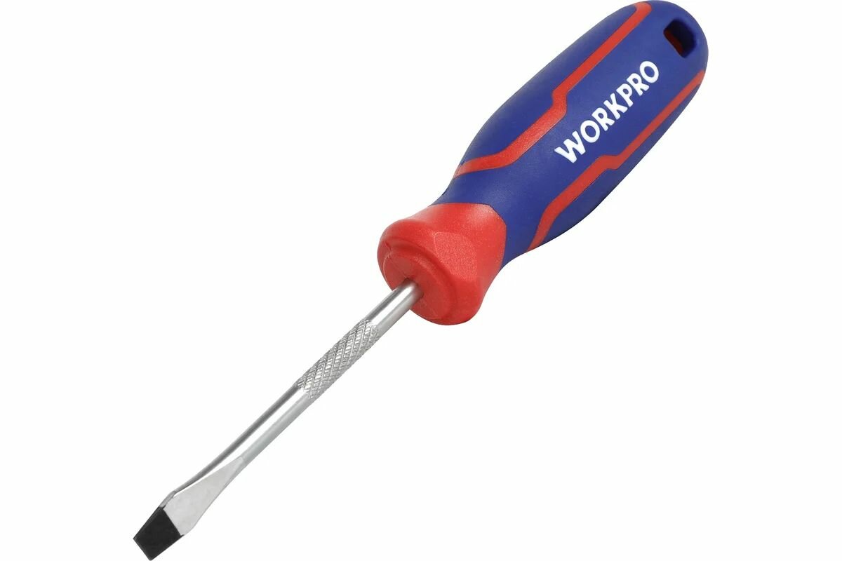 Отвертка с магнитным наконечником Шлиц 3X75мм CR-V WP221013 WORKPRO