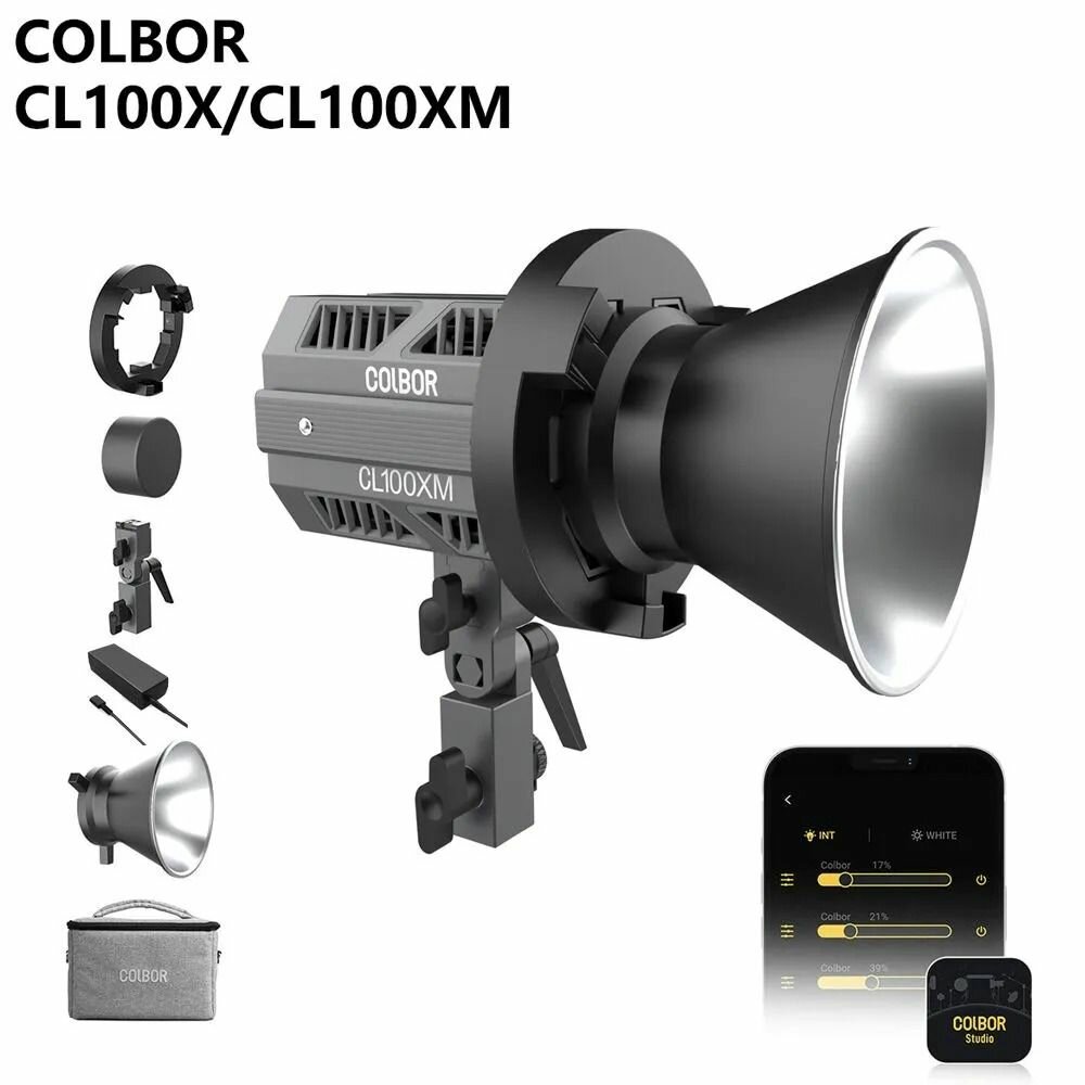 COLBOR CL100XM Светодиодное освещение, студийный свет для фотосъемки, 100 Вт,2700-6500K