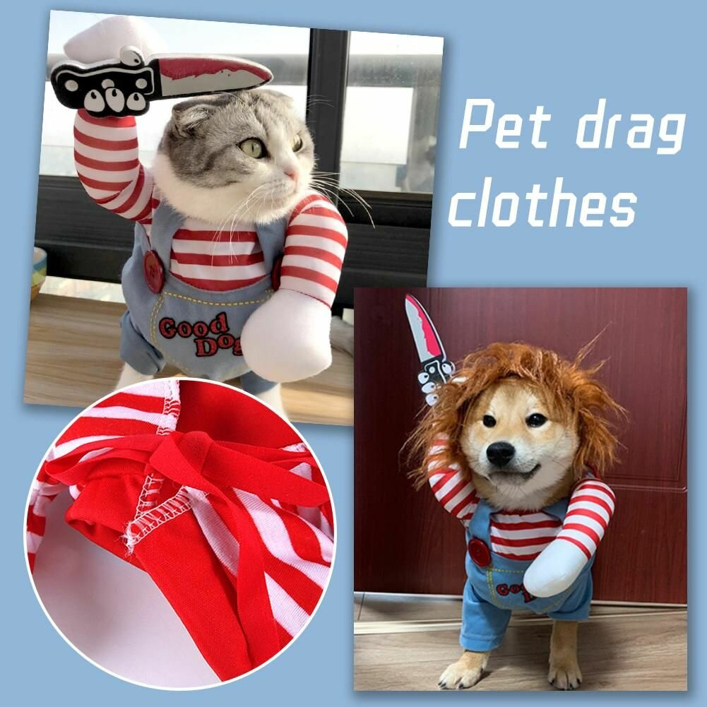 Новые креативные забавные декоративные костюмы для домашних животных на Хэллоуин