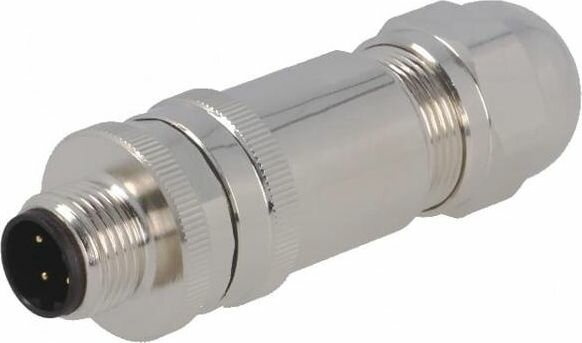 Вилка TE Connectivity T4111511041-000 Вилка M12 PIN: 4 "папа" код D-Ethernet на провод IP67 прямой 1шт