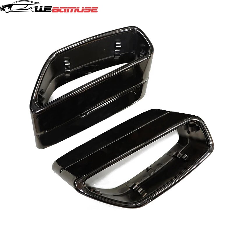 1 пара, выхлопная труба из нержавеющей стали для BMW 5 Series G30 G31 525 530 528 черный