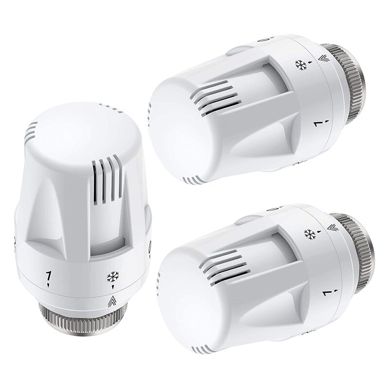 JINMY- 3 шт. термостатический радиаторный клапан TRV термостатическая головка радиатора M30 x 1,5 радиаторный клапан сменная головка радиаторный клапан