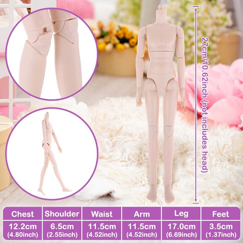 Шарнирное тело для куклы BJD AE POPO BG 1/6