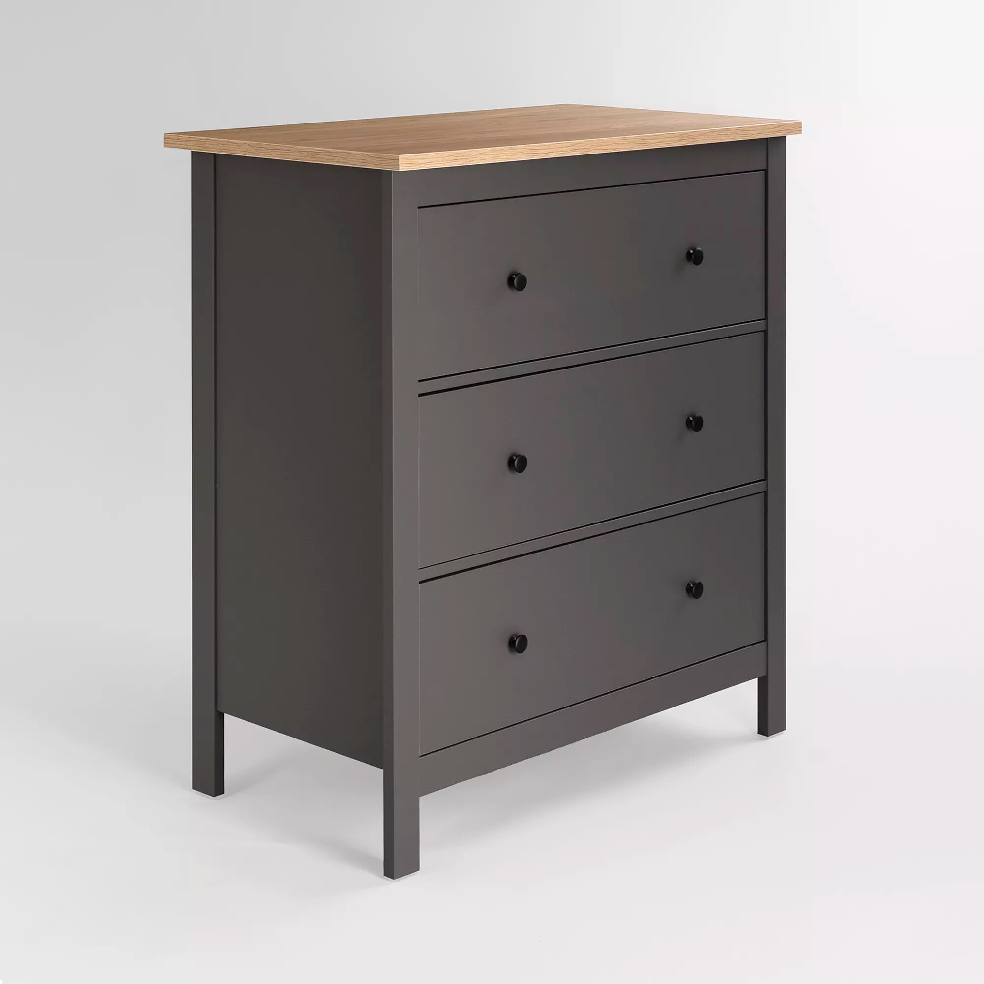 Комод Гуд Лакк Сага 3 ящика Серый/ясень Размеры: Высота 1007мм Глубина 510мм Ширина 920мм