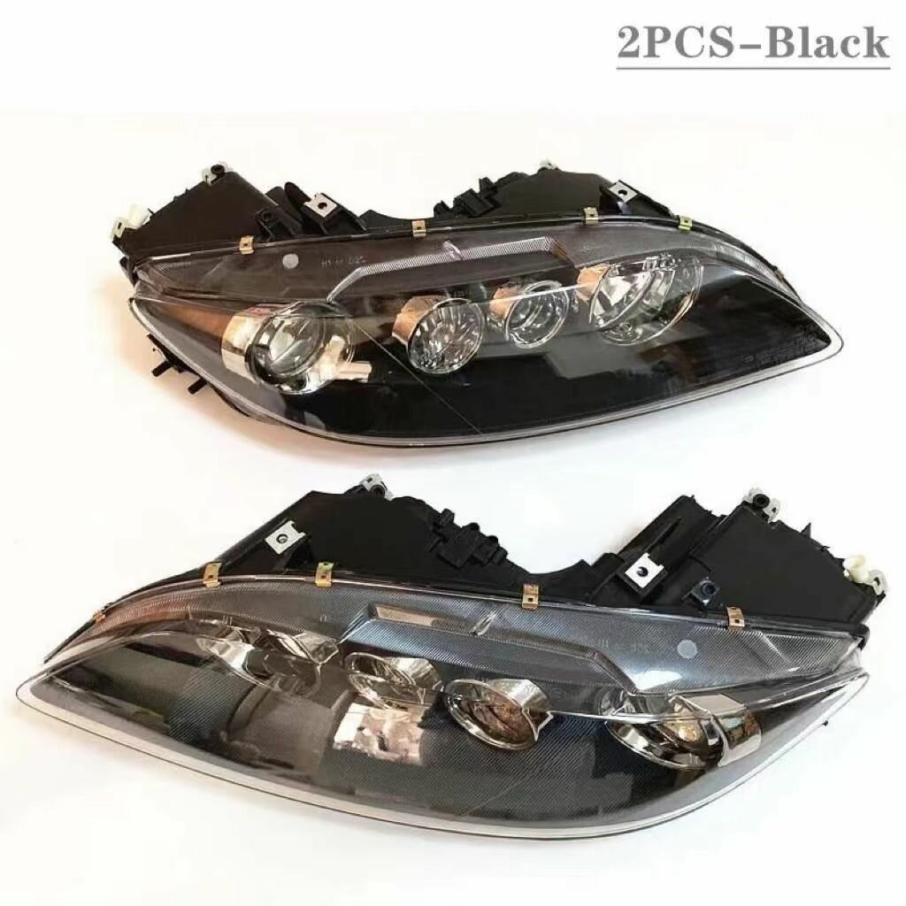 2PCS Черный передний и правый бамперы передние фары без лампочки Mazda 6 GG Atenza GG 2002 - 2015