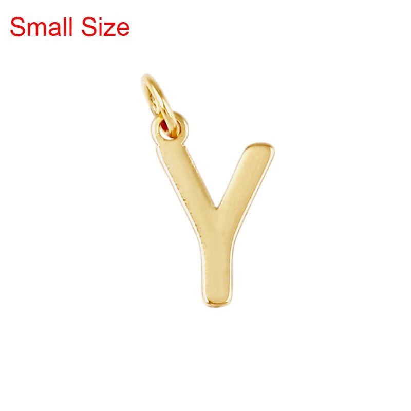 Мини-буквы из латуни с золотистым покрытием для украшений 1 шт. L019084-Letter Y