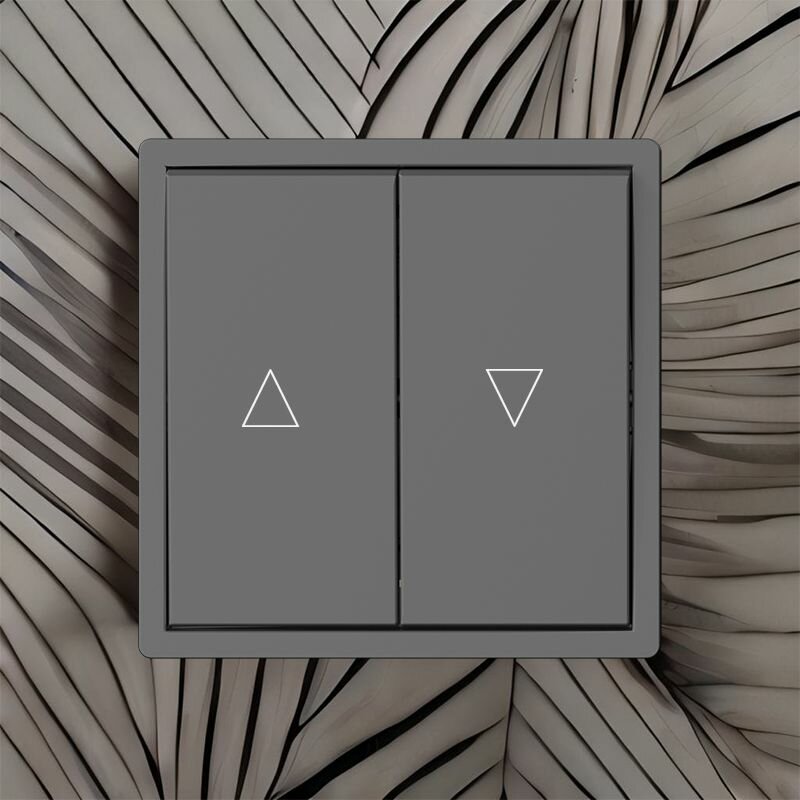 Выключатель для жалюзи/электро-карнизов серый VOLT "GEO" (механизм)