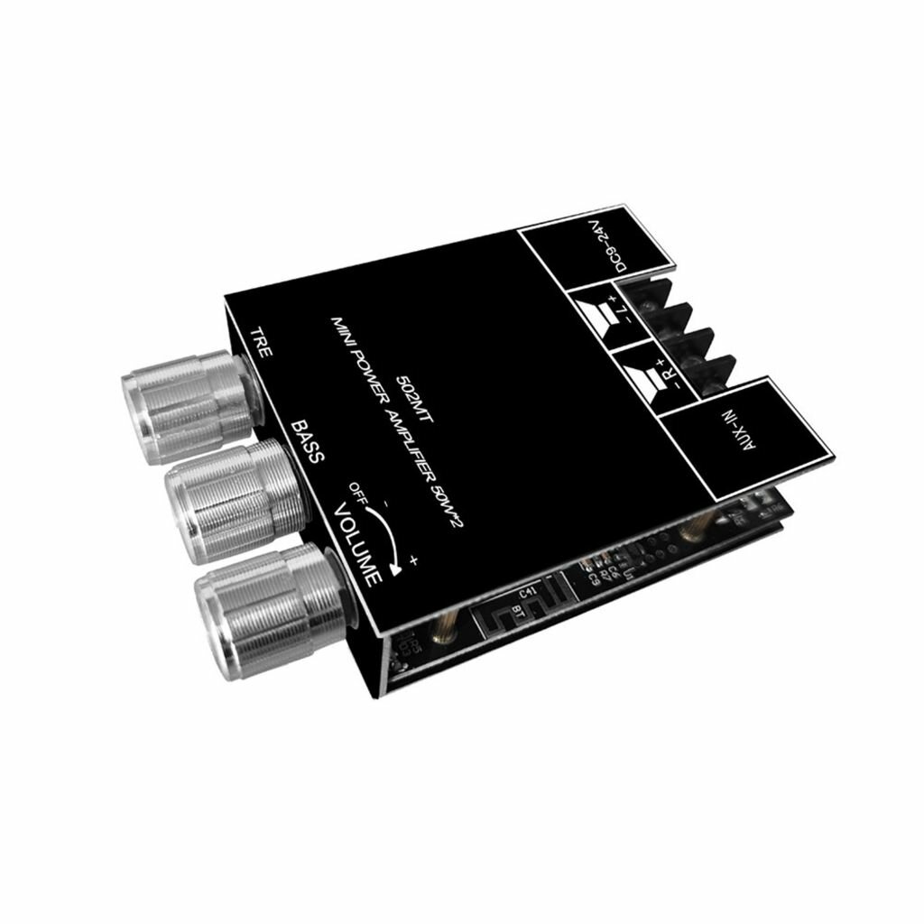 Домашний усилитель мощности 2.1 канала 2x50W с поддержкой Bluetooth