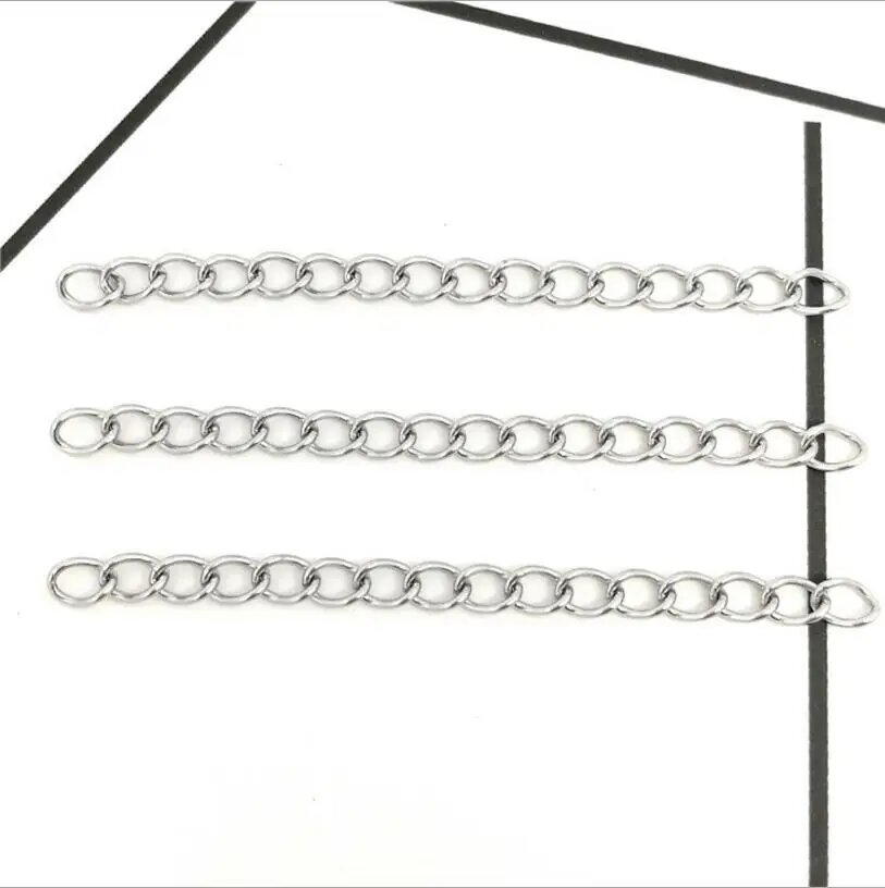 Удлинители для цепочек, rhodium, 50 шт