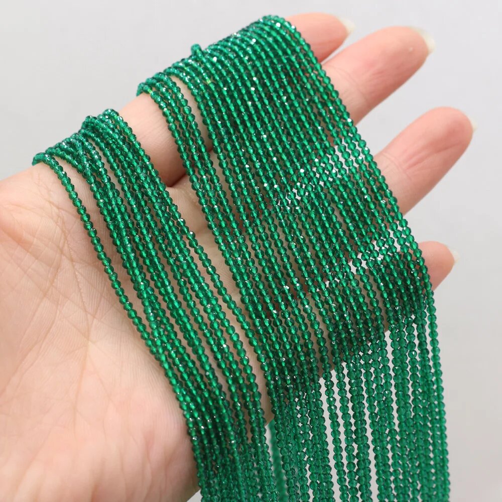 Натуральные бусины шпинель желтые 2 мм 38 см Изумрудный, green