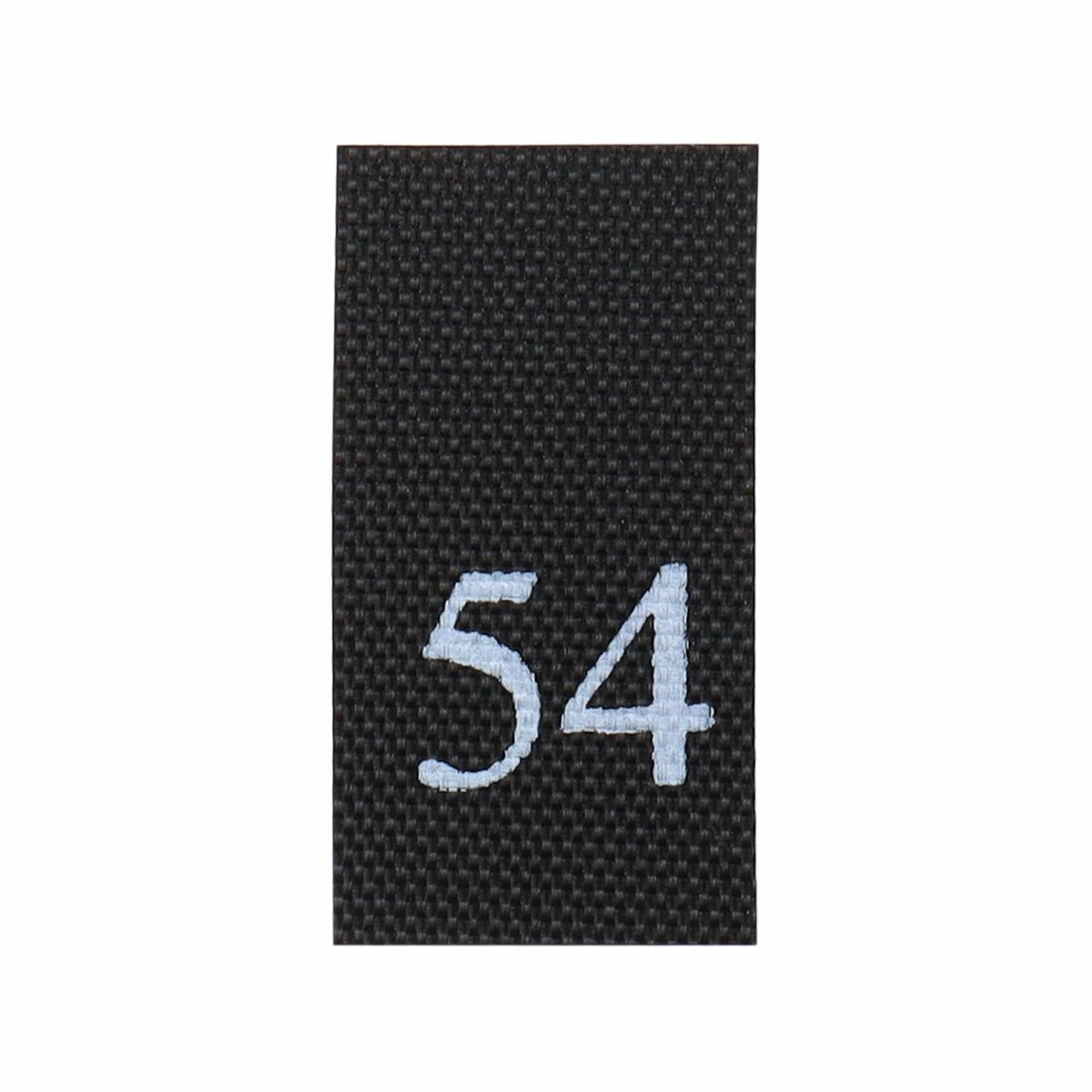 Этикетка-размерник 10*20мм П/Э, 100шт/упак, черный фон/белый шрифт (MN) (54)