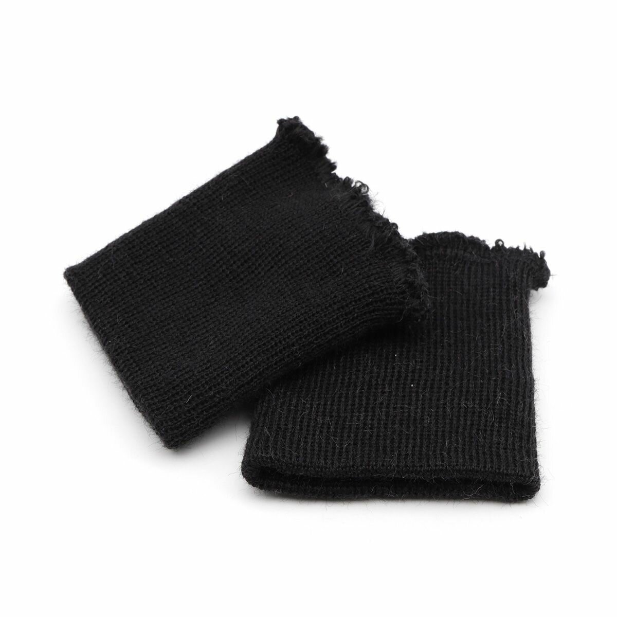 Манжет тонкий малый (30% шерсть, 70% акрил), 14 кл, 1*1, 6см*7см (004 черный)