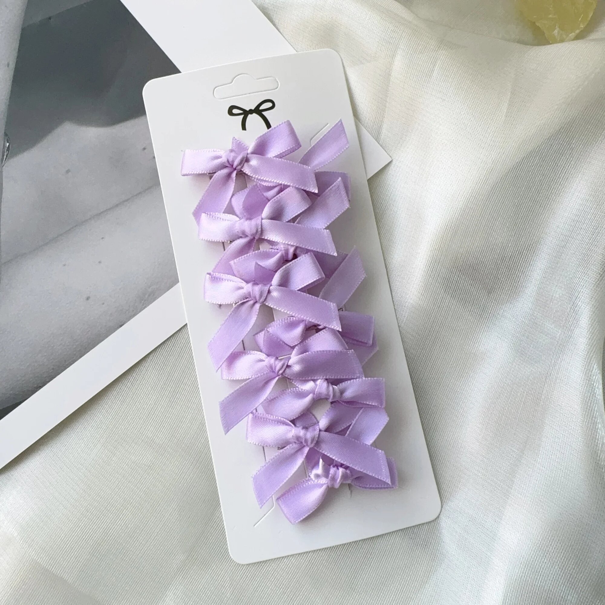 Детские заколки для волос сиреневые CUTE BOWS FJ094-6