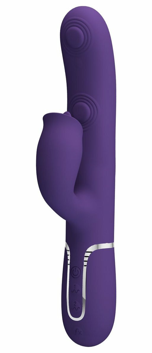 Сливовый вибратор-кролик с пульсацией Gigi 22,8 см Baile