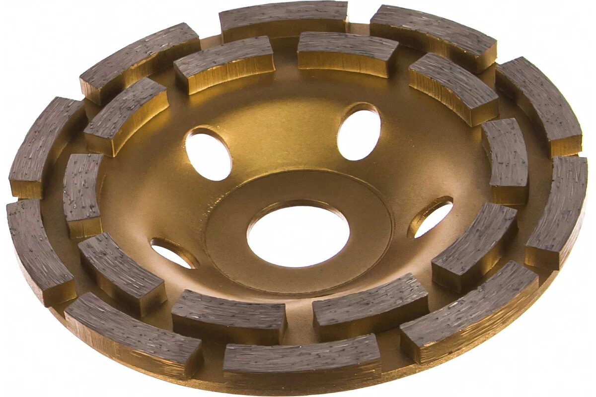 Чашка алмазная 125мм сегмент двухрядная, Алмазная шлифовальная чашка 125мм двухрядная сегментная