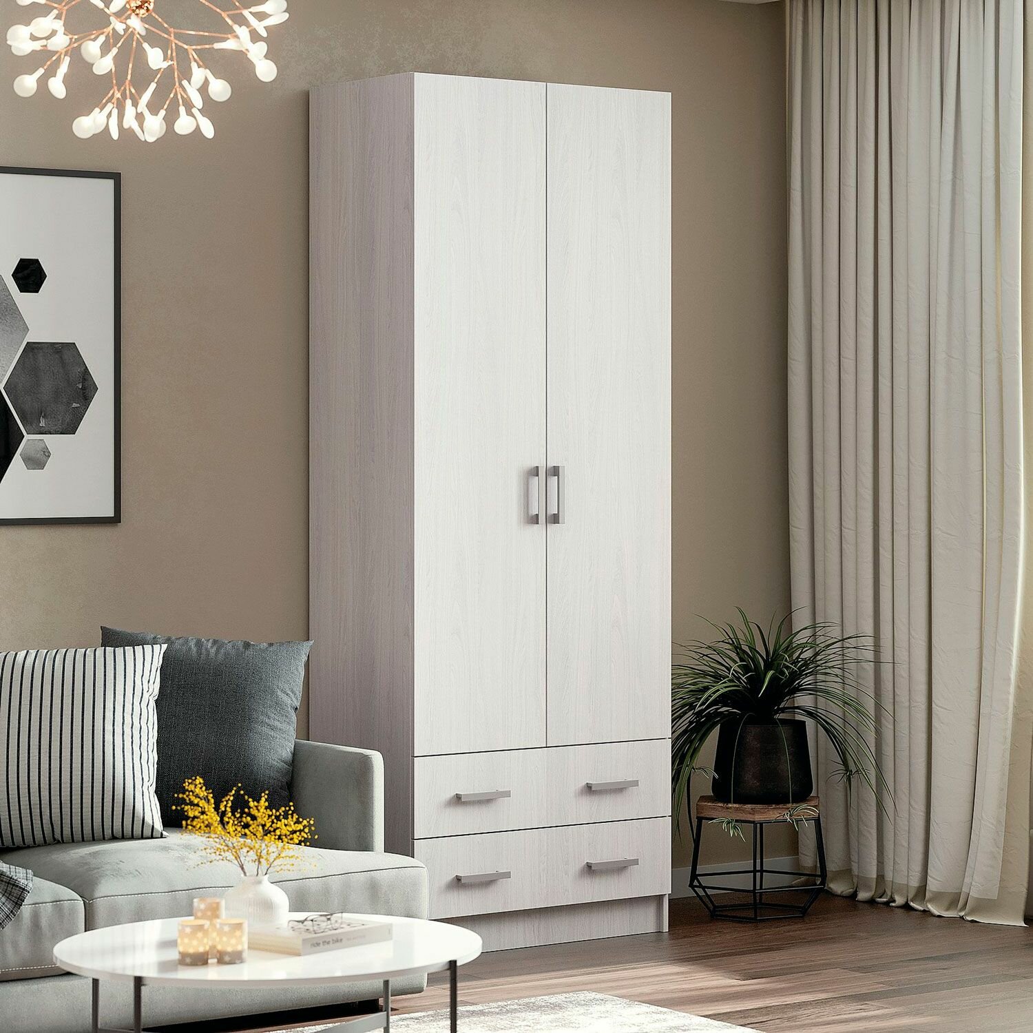 Дуэт шкаф 2-х ств (800*2200*500 мм) Анкор