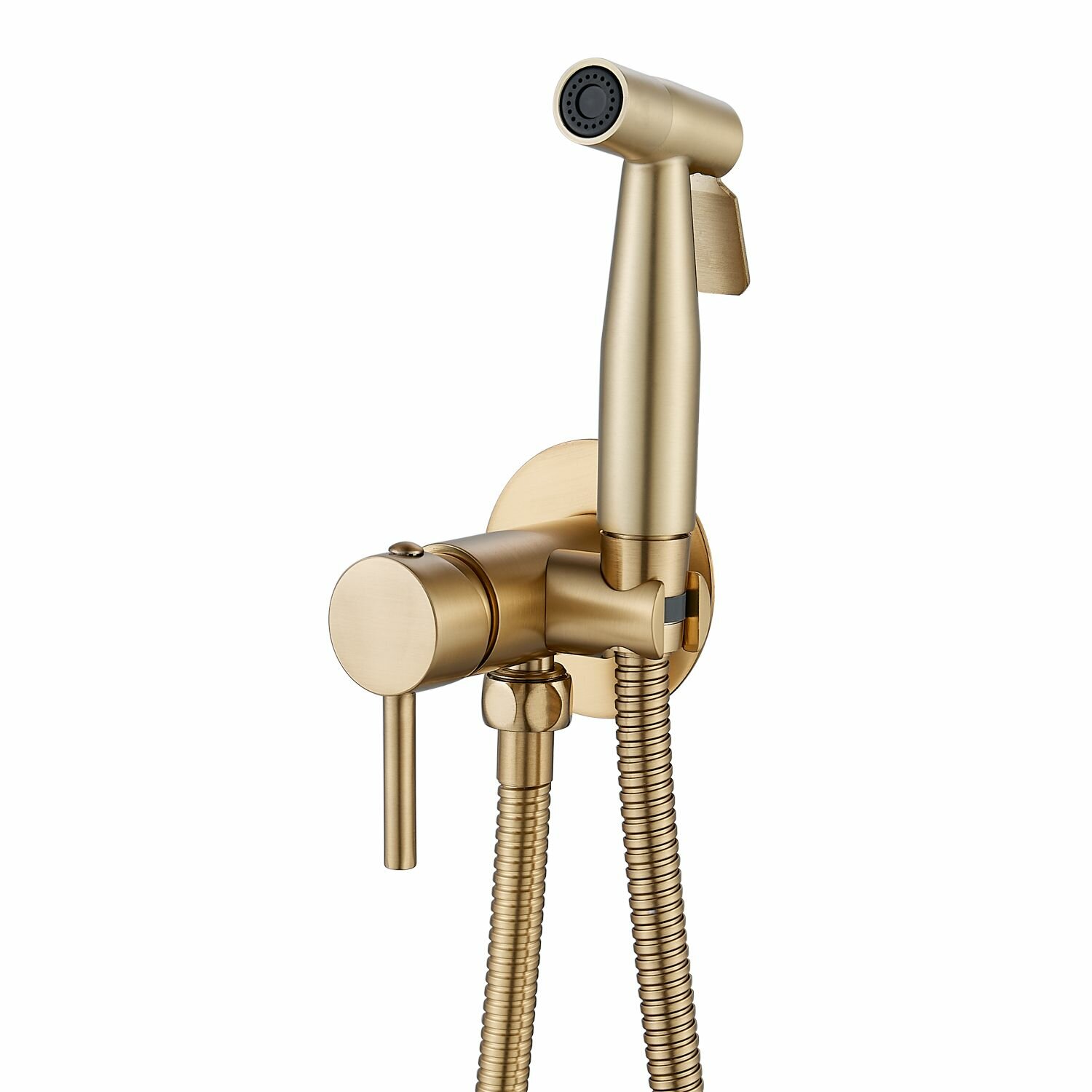 Гигиенический душ настенный однорычажный Shevanik S147G, Золотой сатин