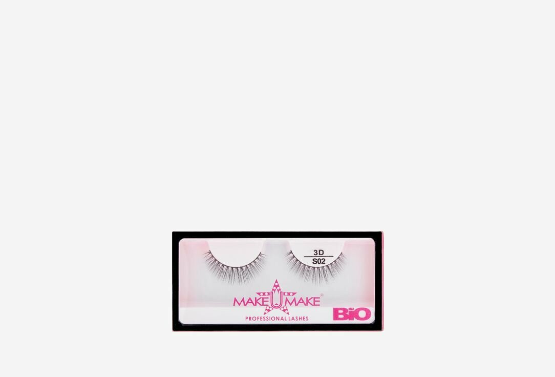 Натуральные накладные ресницы MAKE U MAKE BIO 3D S02 11 г