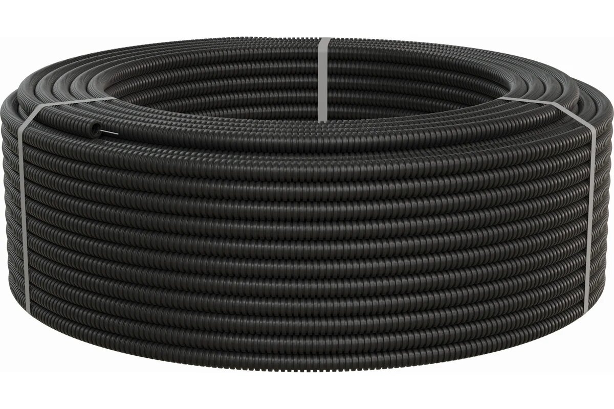 Труба ПНД гофрированная легкая, с зондом диаметр 16 мм, 100м 20116-100