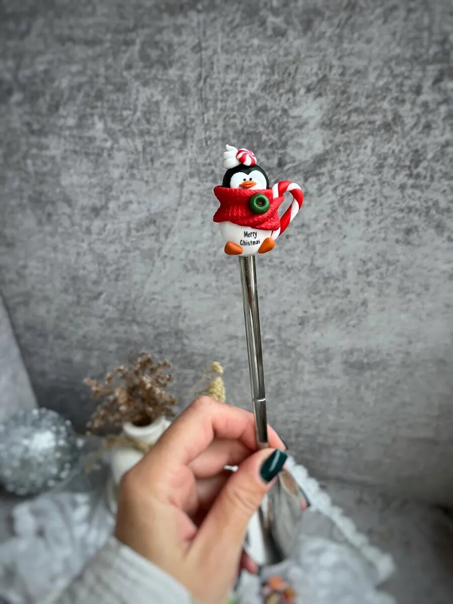 Новогодняя ложка из полимерной глины