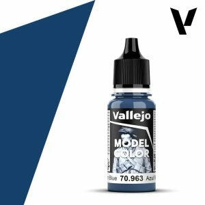 Краска 70963 Vallejo серии Model Color Medium Blue (Средне- Синий) 18ml