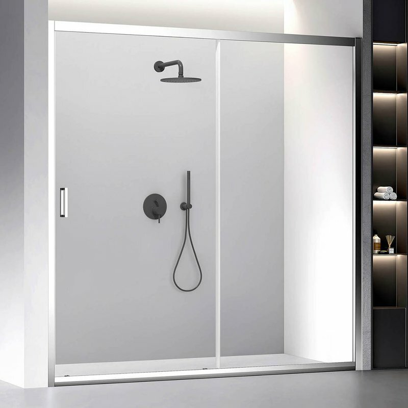 Душевая дверь в нишу Veconi Vianno VN60-200-01-C5 200 см, профиль хром, стекло прозрачное