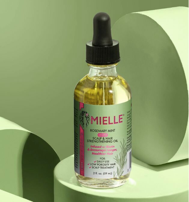 Mielle, Light, легкое масло для укрепления волос и кожи головы, розмарин и мята, 59 мл