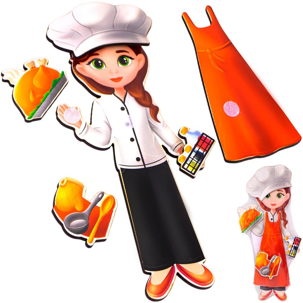 Конструктор Арбо "Профессия", Повар, дерево, на липучках (ОА-00000432)