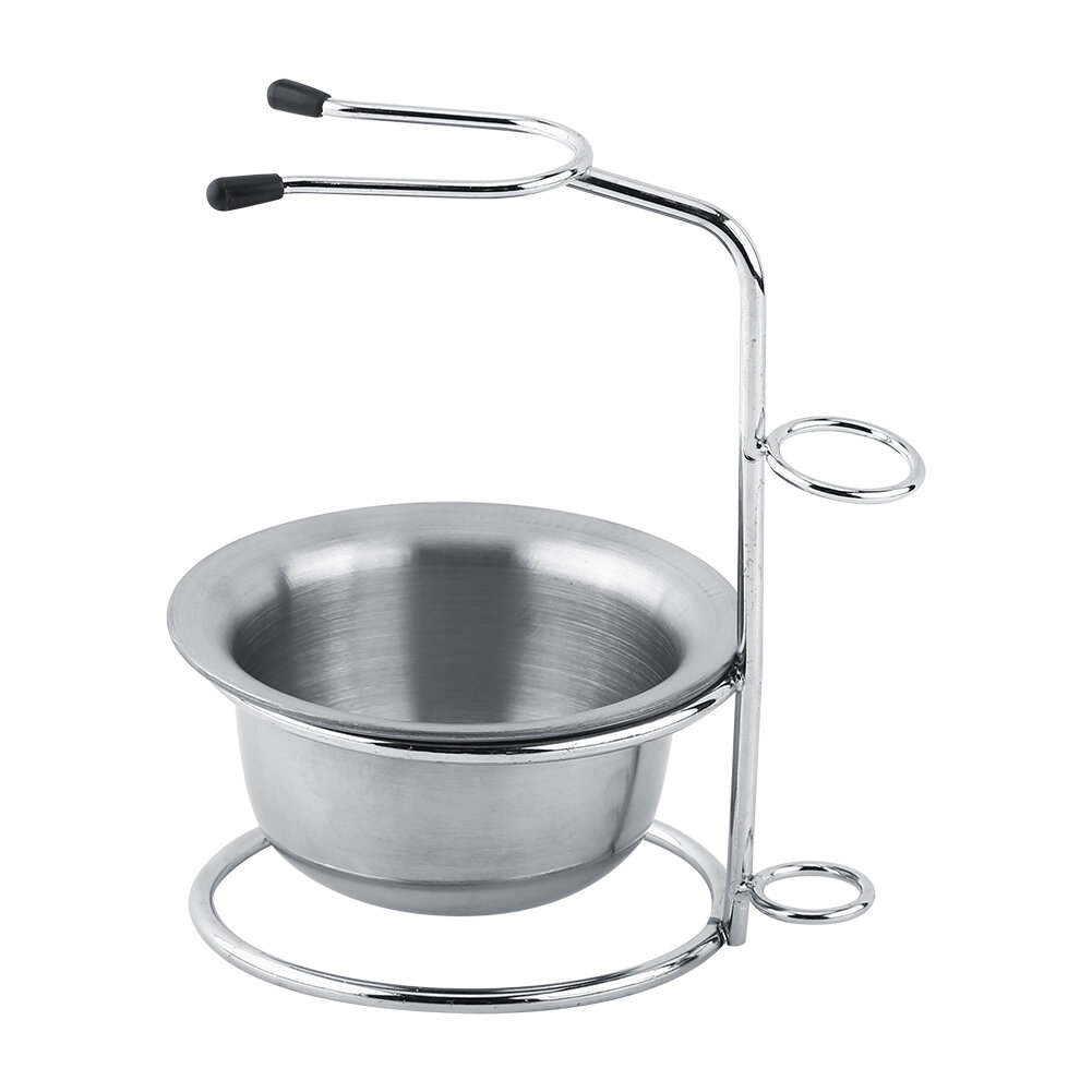 Мужской набор инструментов для бритья, подставка для помазка из нержавеющей стали с мыльницей и чашей, прочные аксессуары для ванной комнаты, набор для ухода за собой