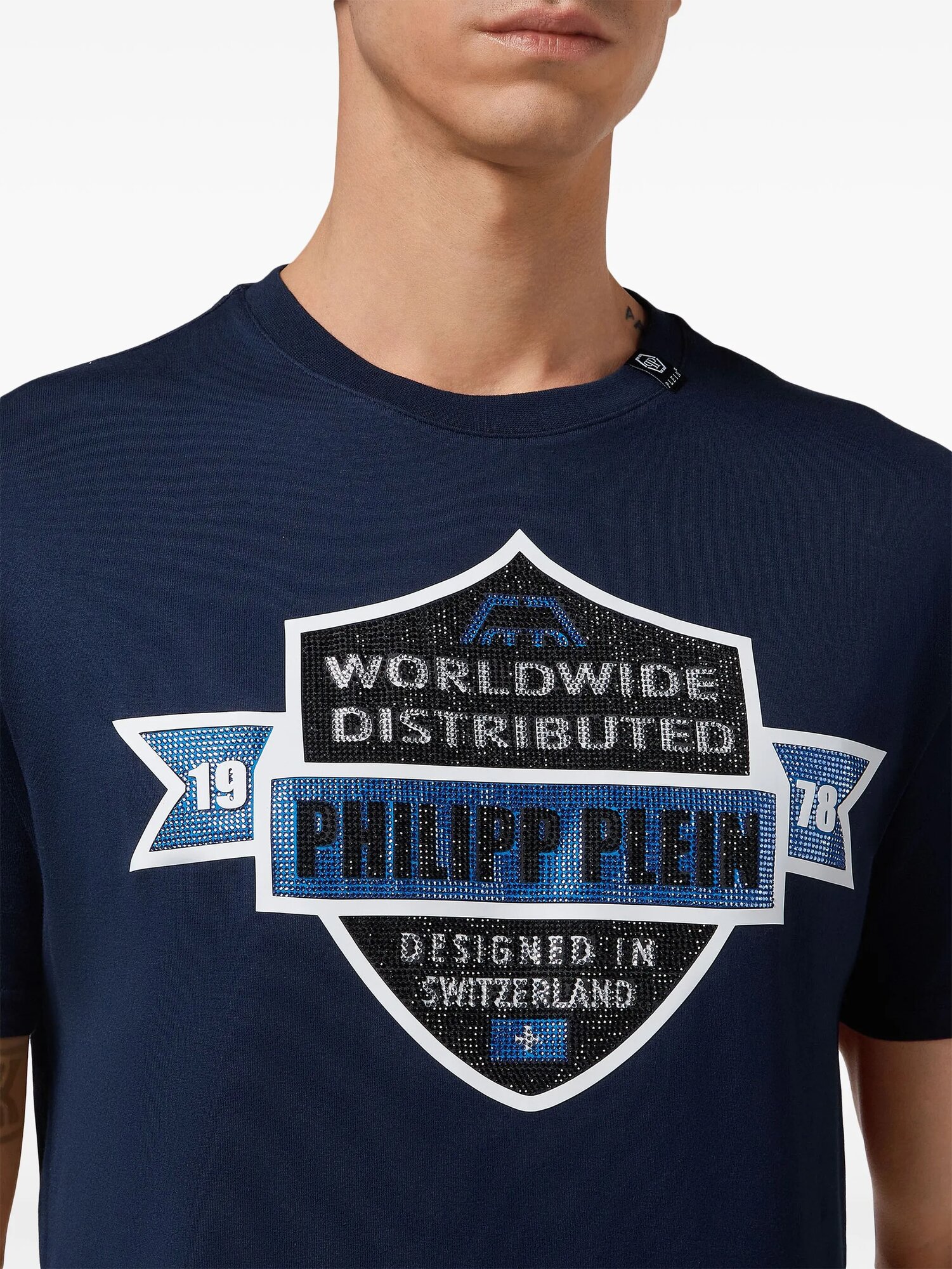 Футболка PHILIPP PLEIN PP Crest, размер XXL, синий — фото 1