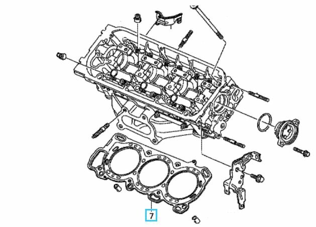 Прокладка передней головки блока цилиндров для Honda Legend; Артикул Honda: 12251RJAE01 (Оригинал)