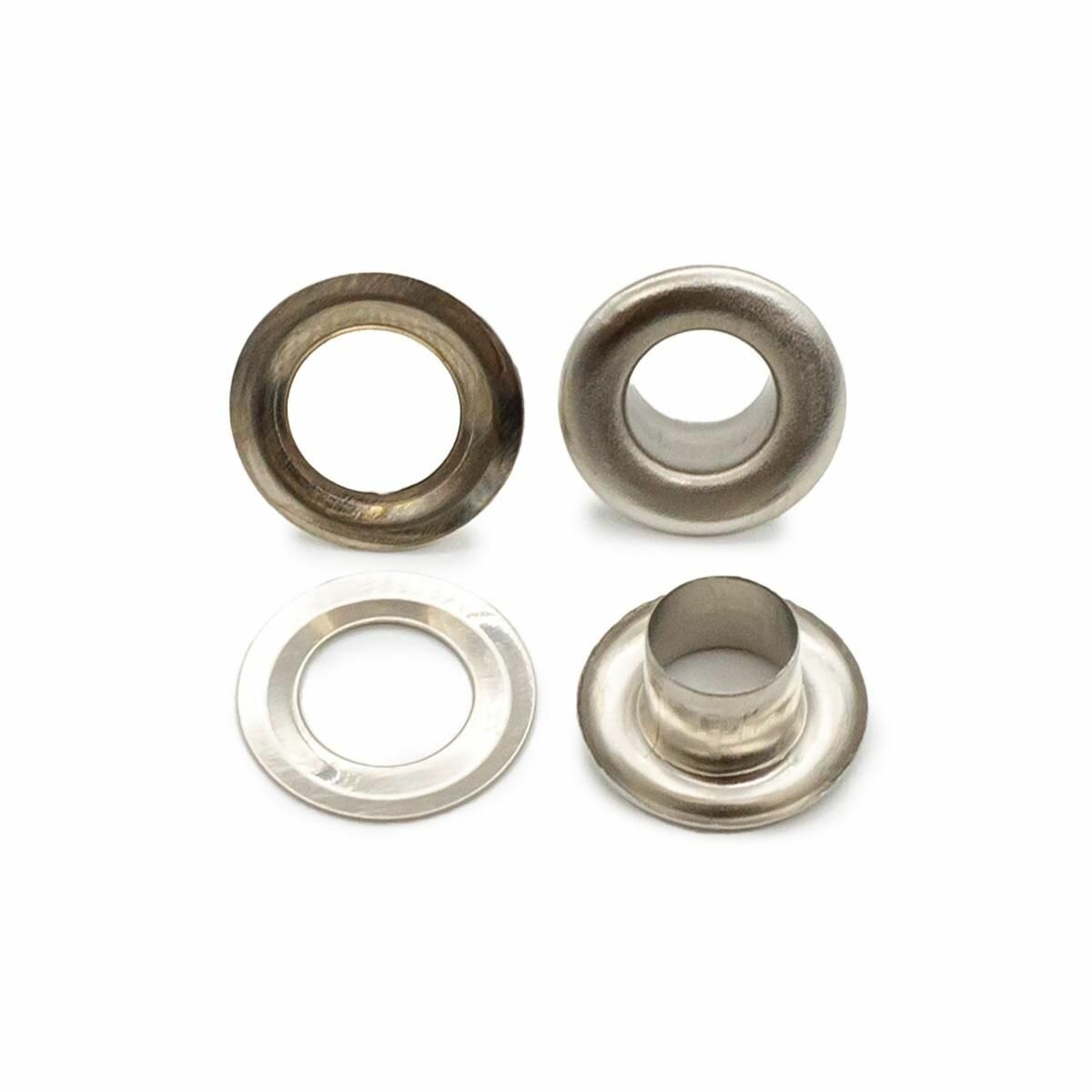 Люверсы New Star Цвет Никель, №4, диаметр 6 мм, высота 6,42 мм, металл, 100 шт