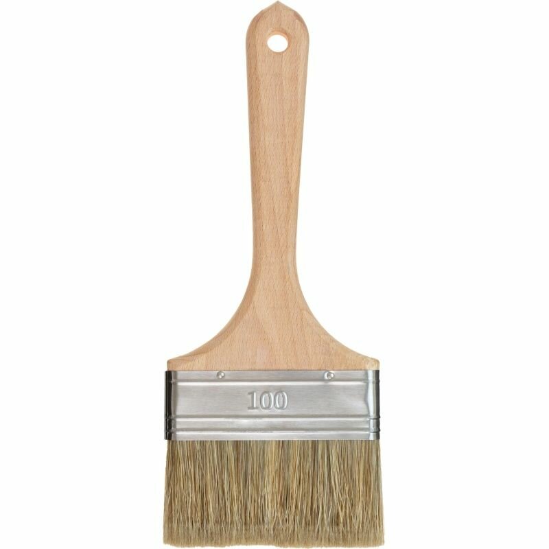 Малярная кисть Лазурный Берег Флейцевая, для латексных и фасадных красок (КФ-100х14-D5)