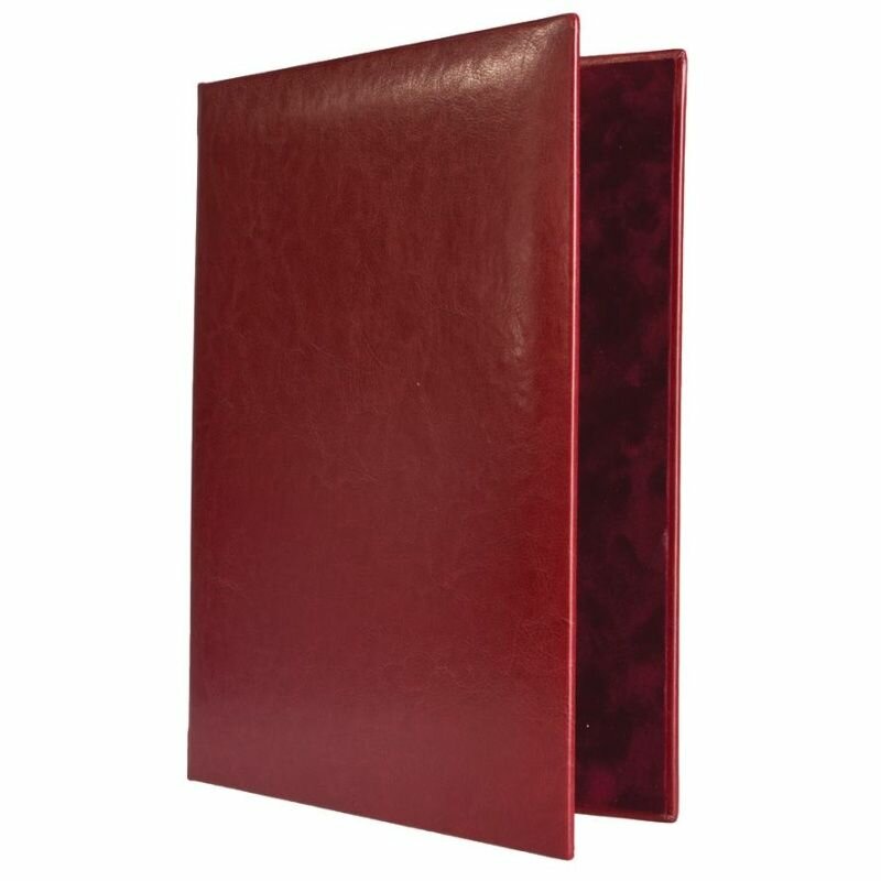 Папка адресная ЛВ+ Небраска, бордо, выклейка бархат, А4