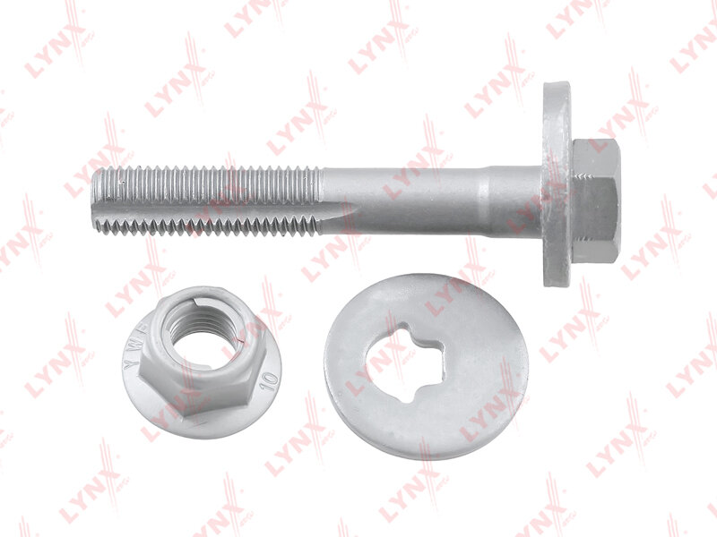Болт подвески эксцентриковый (комплект с эксцентриковой шайбой и гайкой) LYNXauto FS-1249. Для BMW БМВ X5(E70) 06-13/X6(E71/E72/F16) 07-19
